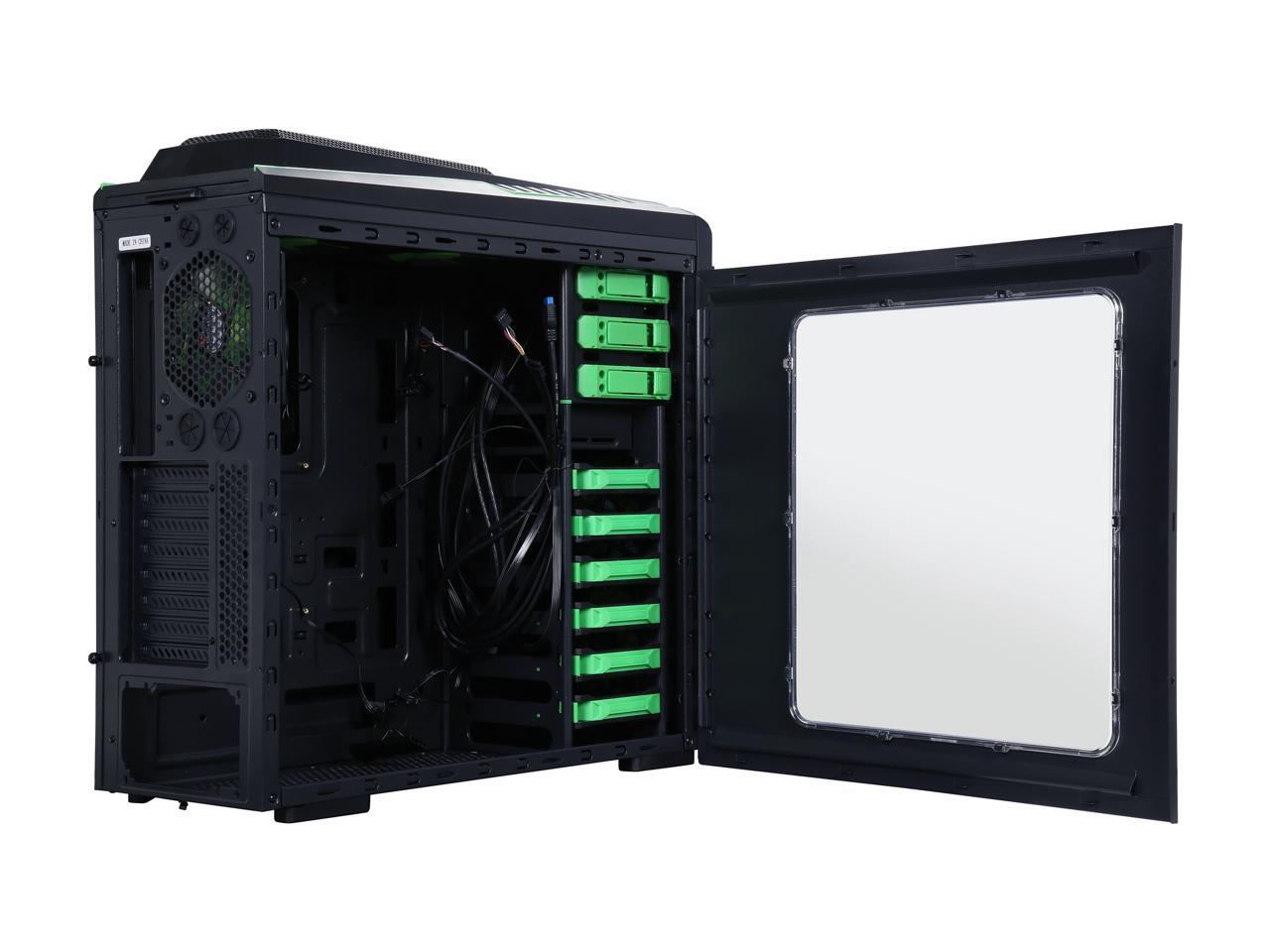 DIYPC Skyline-06-WG Black / Green Computer Case - Newegg.com