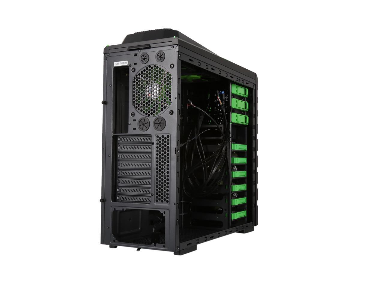 DIYPC Skyline-06-WG Black / Green Computer Case - Newegg.com
