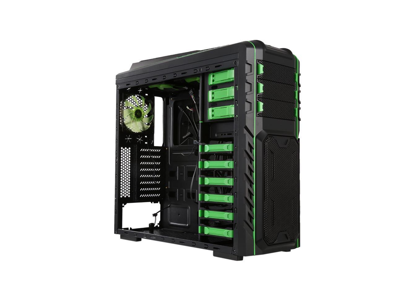 DIYPC Skyline-06-WG Black / Green Computer Case - Newegg.ca