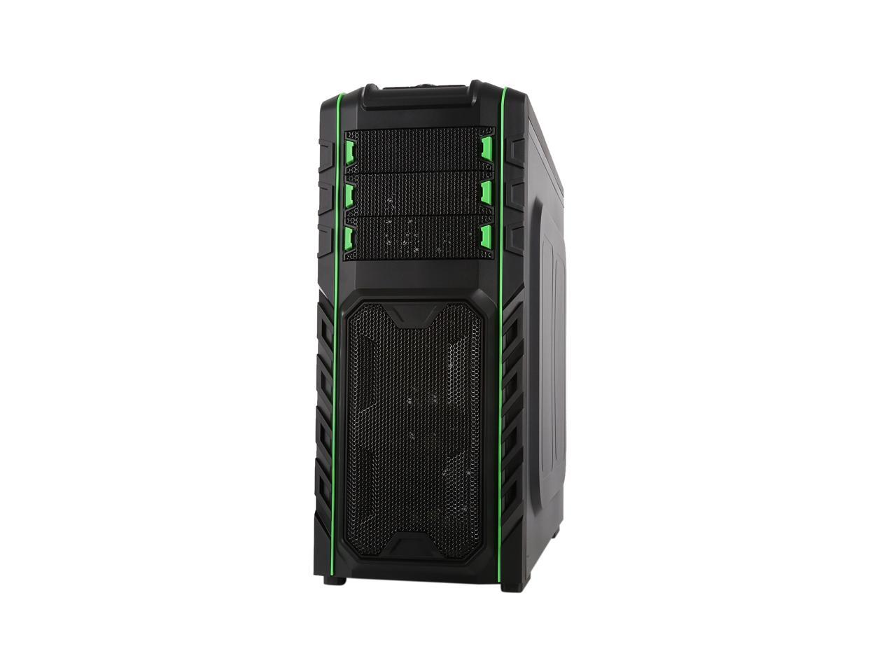 Open Box: DIYPC Skyline-06-WG Black / Green Computer Case - Newegg.com