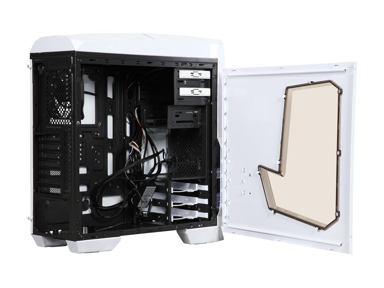 DIYPC Gamemax-W-RGB White Dual USB 3.0 ATX Mid Tower Gaming Computer ...