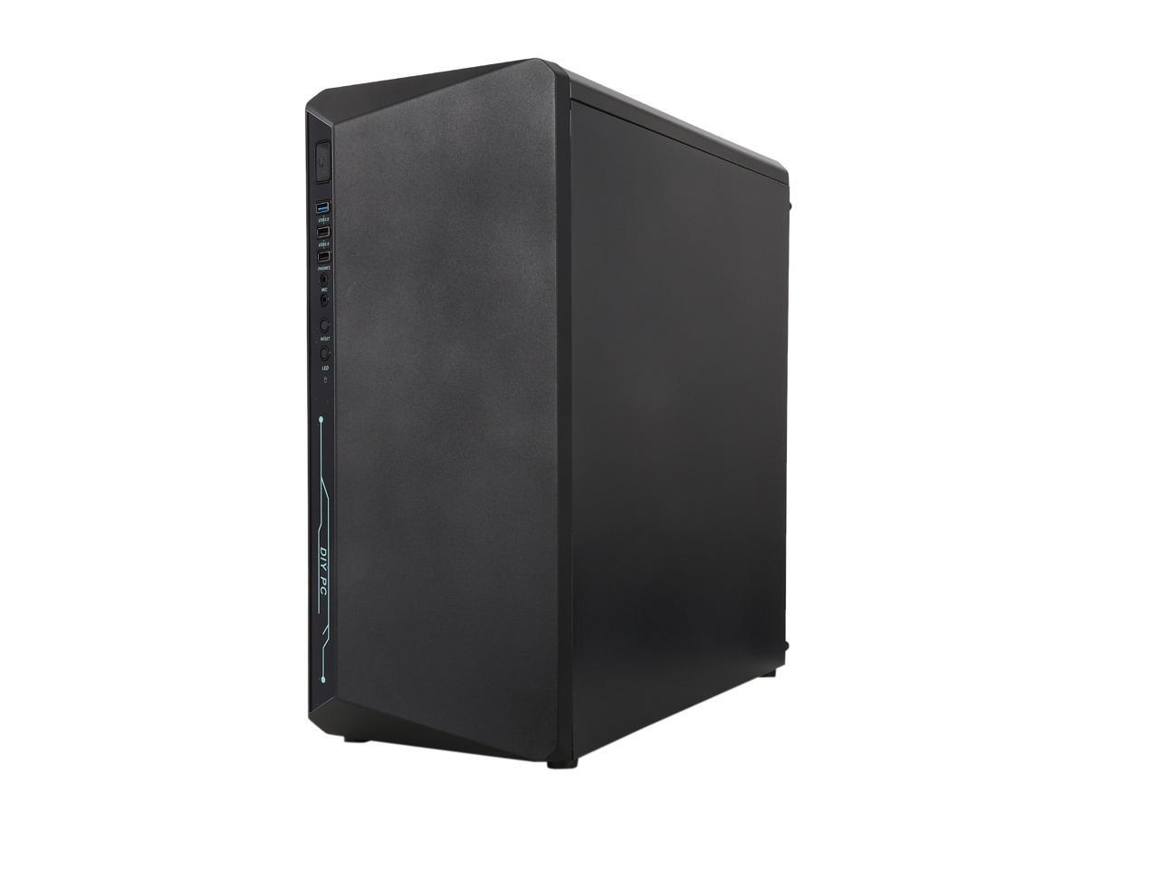 DIYPC DIY-Model X – RGB Black USB3.0 Steel/ Tempered Glass ATX Mid ...
