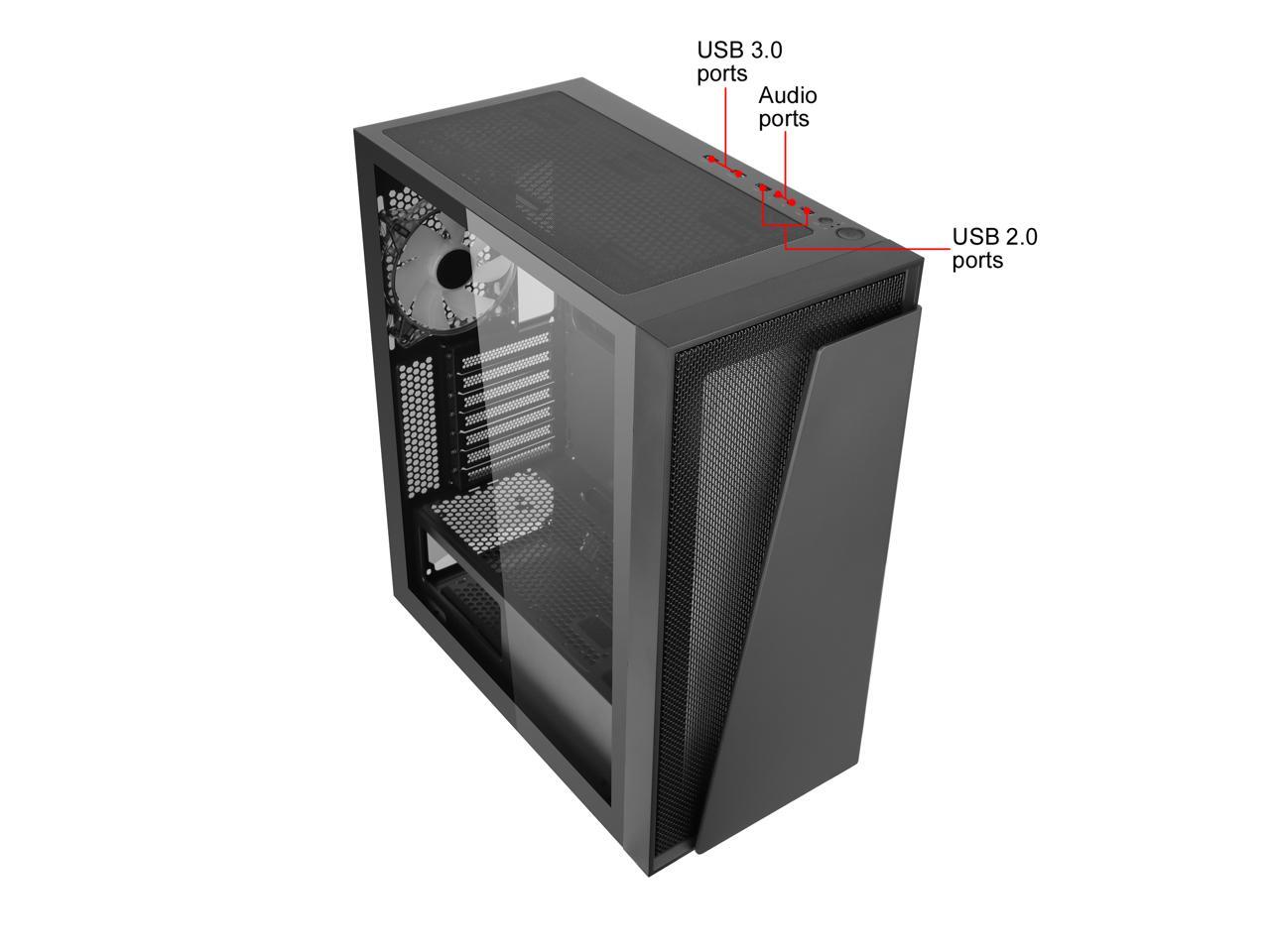 DIYPC IDX1-BK-ARGB Black Steel ATX Mid Tower Computer Case - Newegg.ca