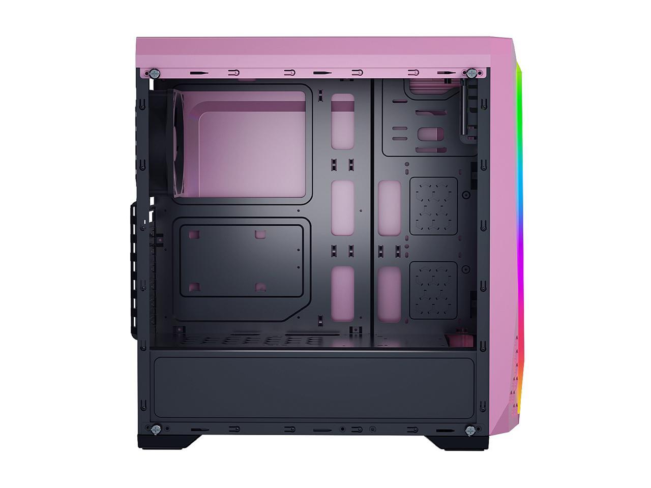 DIYPC S2-PINK-RGB Pink Computer Case - Newegg.ca