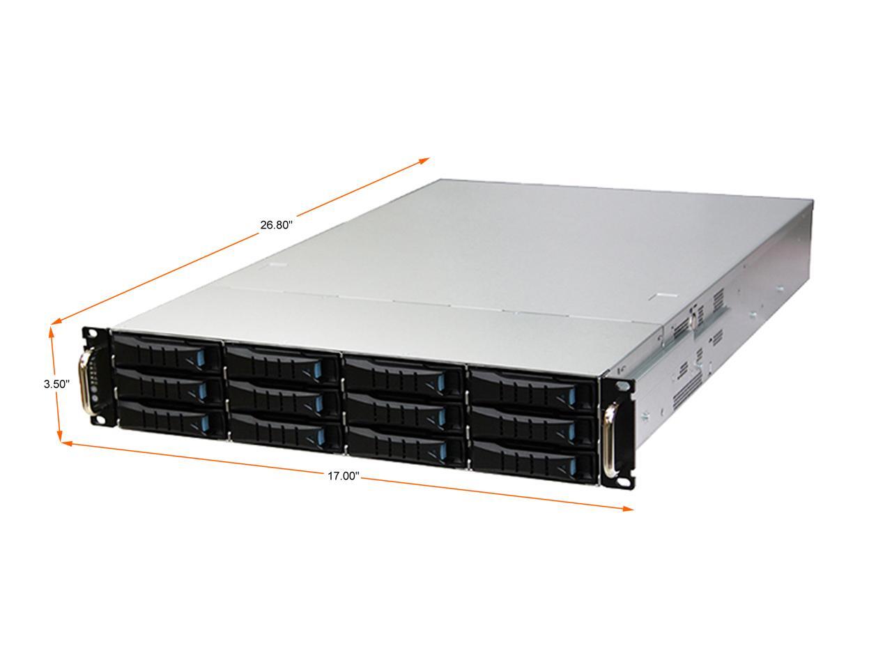 AIC RSC-2ET-80HP-SA3E-0E Black 2U Rackmount Server Case - Newegg.com