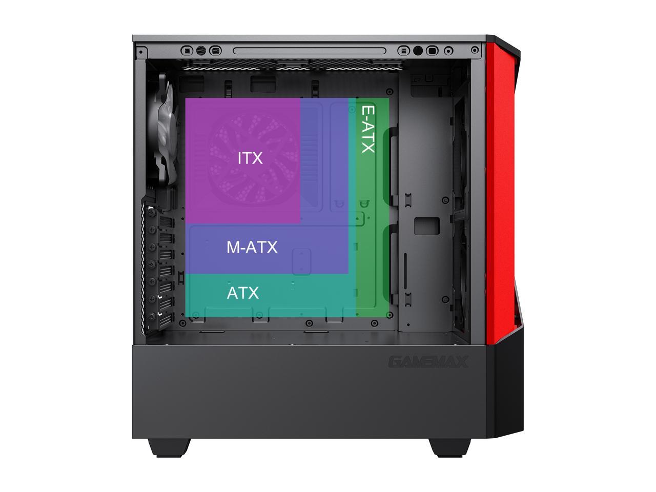 GAMEMAX Contac COC BR Black / Red Computer Case - Newegg.ca