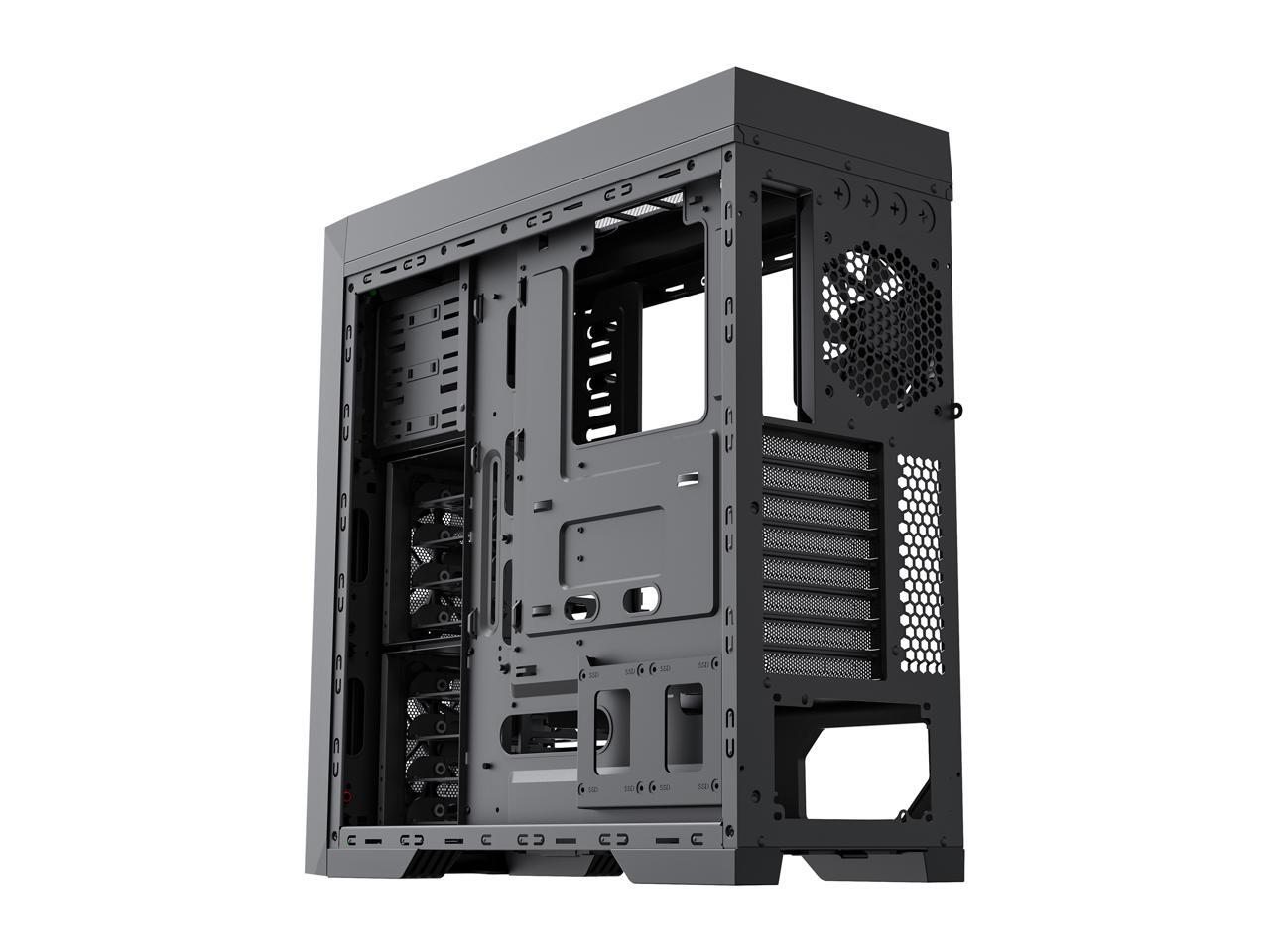 GAMEMAX Titan Silent Black Steel ATX Full Tower Computer Case w/3 fans ...