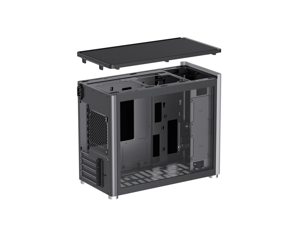 GAMEMAX Spark Grey Computer Case w/ Dual Tempered Glass Side Panel ...