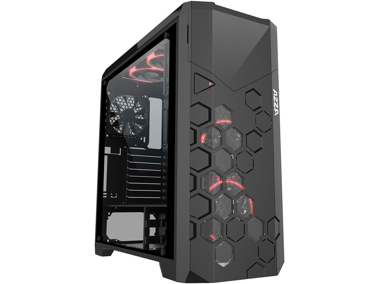 AZZA Storm Series CSAZ-6000RGB/B Black SECC ATX Full Tower Computer ...