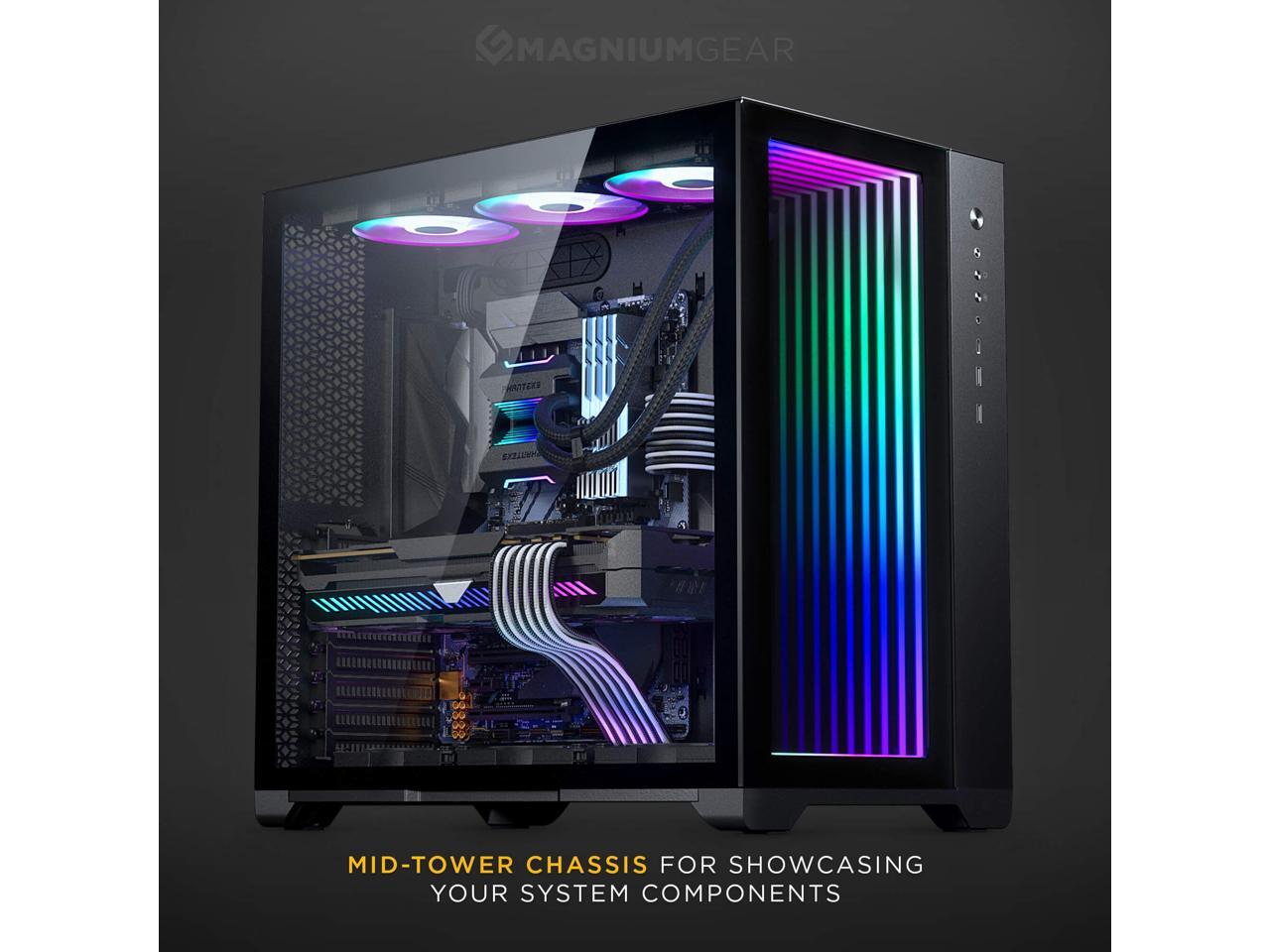 MagniumGear NEO Qube 2 IM, Dual Chamber ATX Mid-tower, Digital-RGB ...