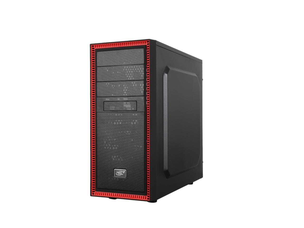 Deepcool TESSERACT SW Red SPCC Plastic Rubber Coating ATX Mid Tower ...