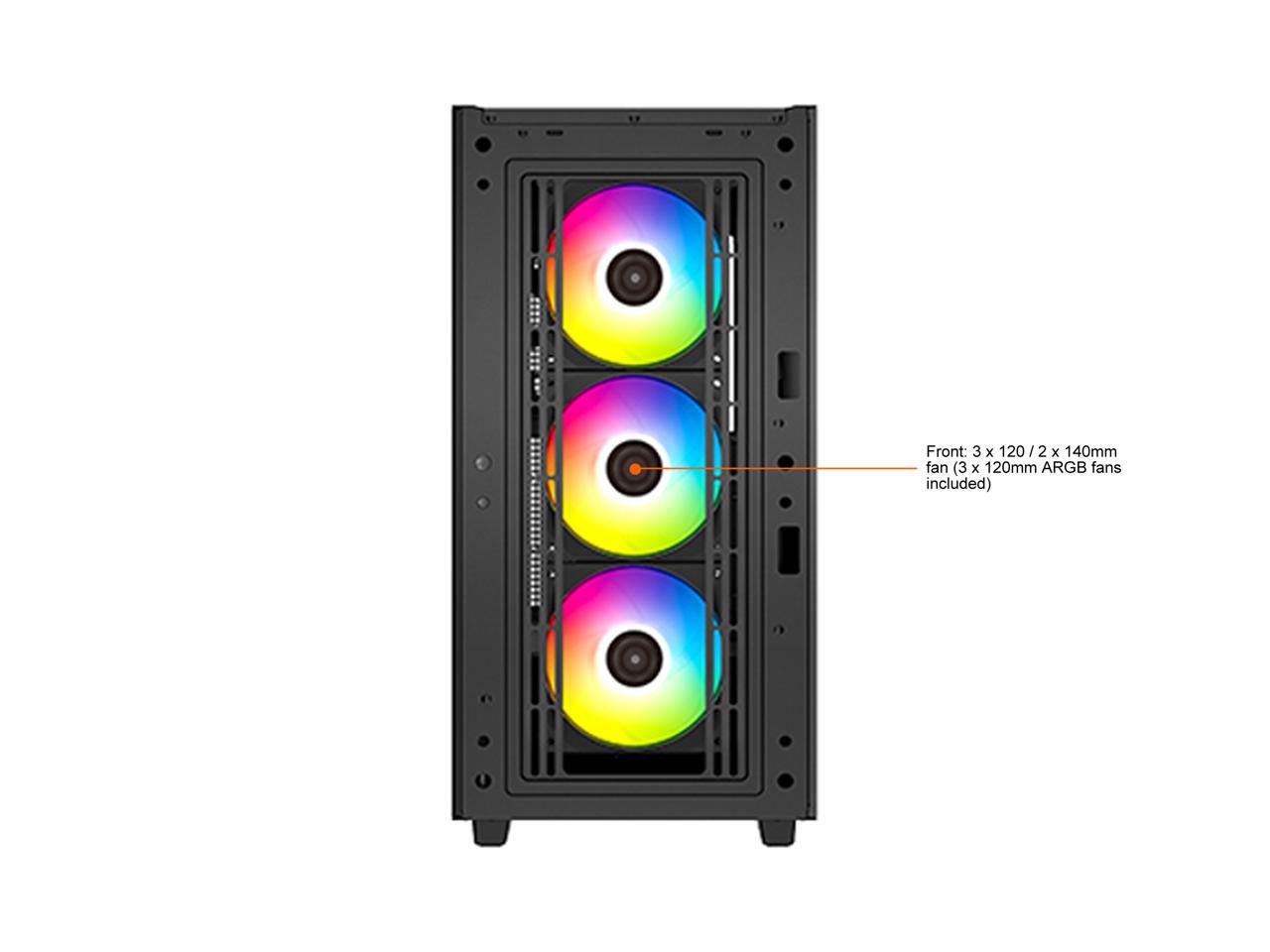 DeepCool CG560 Mid-Tower ATX Case, Mesh Front Panel for High Airflow ...