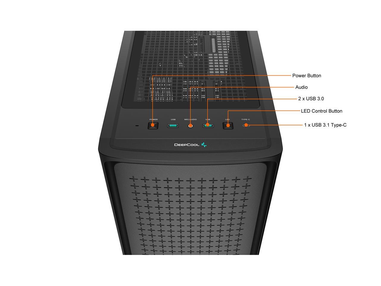 DeepCool CK560 Mid-Tower ATX Case, Airflow Front Panel, Full-Size ...