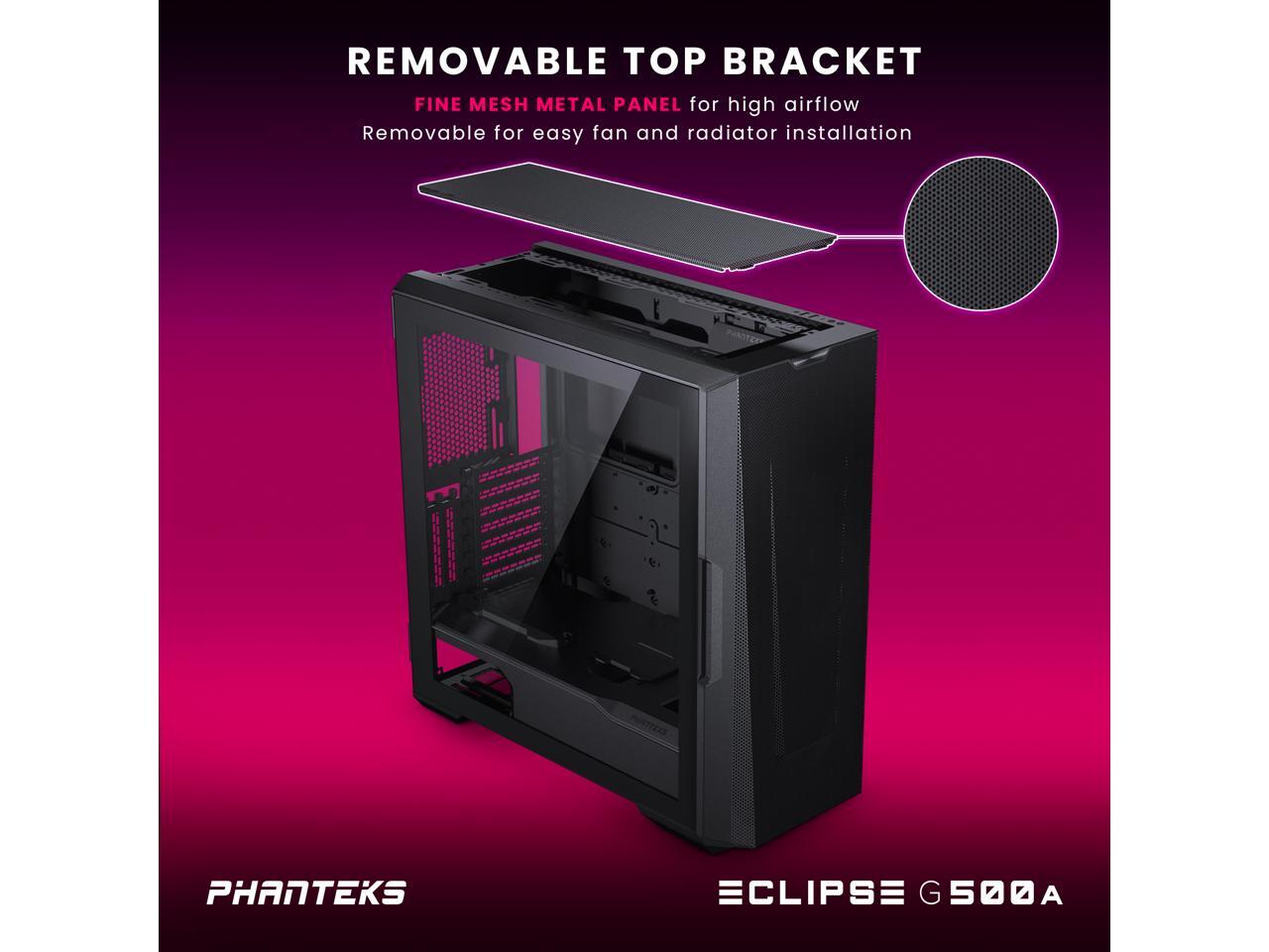 Phanteks Eclipse G500A DRGB, High Performance Mid-Tower Case, Mesh Front Panel, Integrated D/A ...