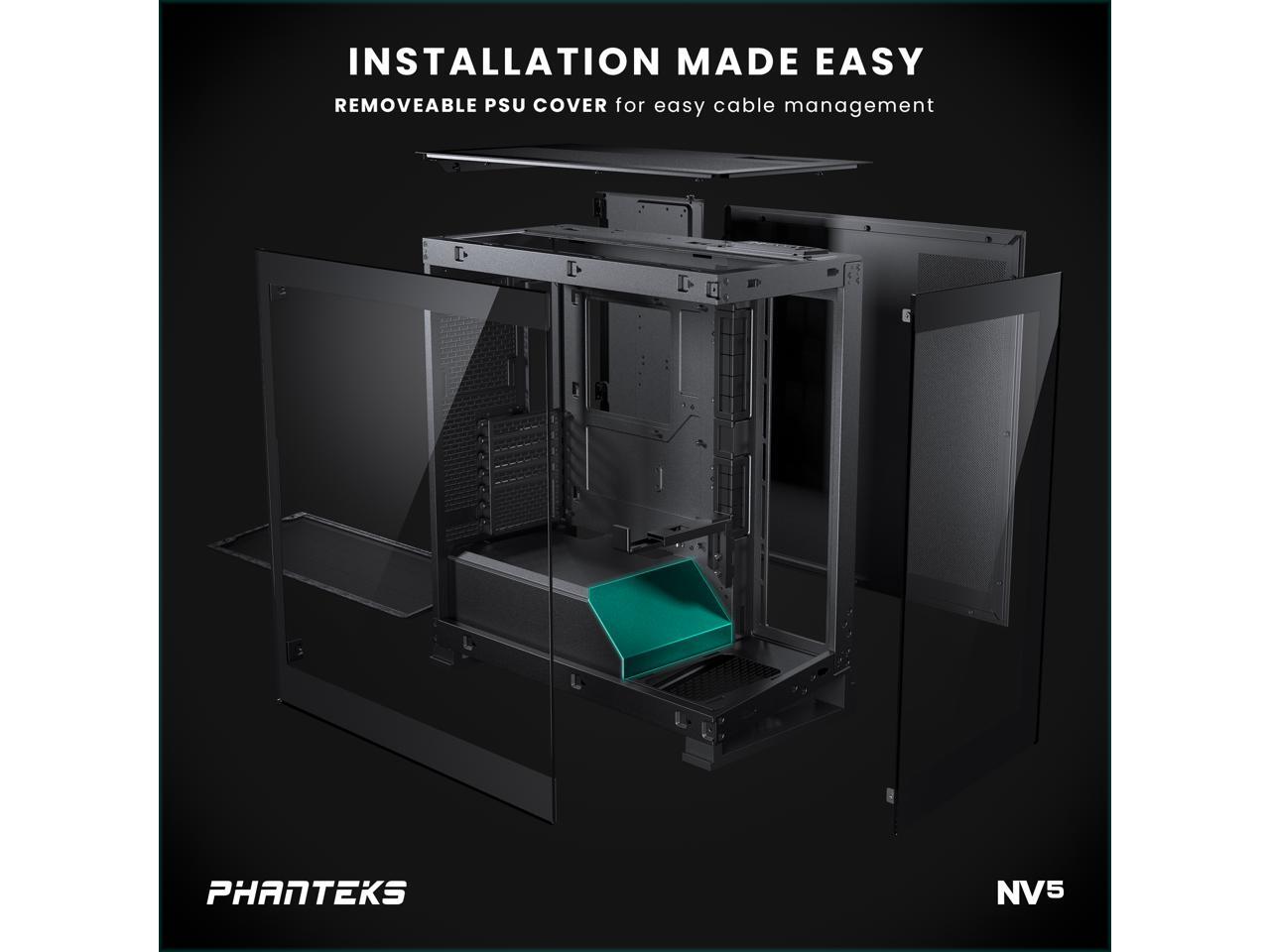 Phanteks NV5, Showcase Mid-Tower Chassis, High Airflow Performance, Integrated D/A-RGB Lighting ...