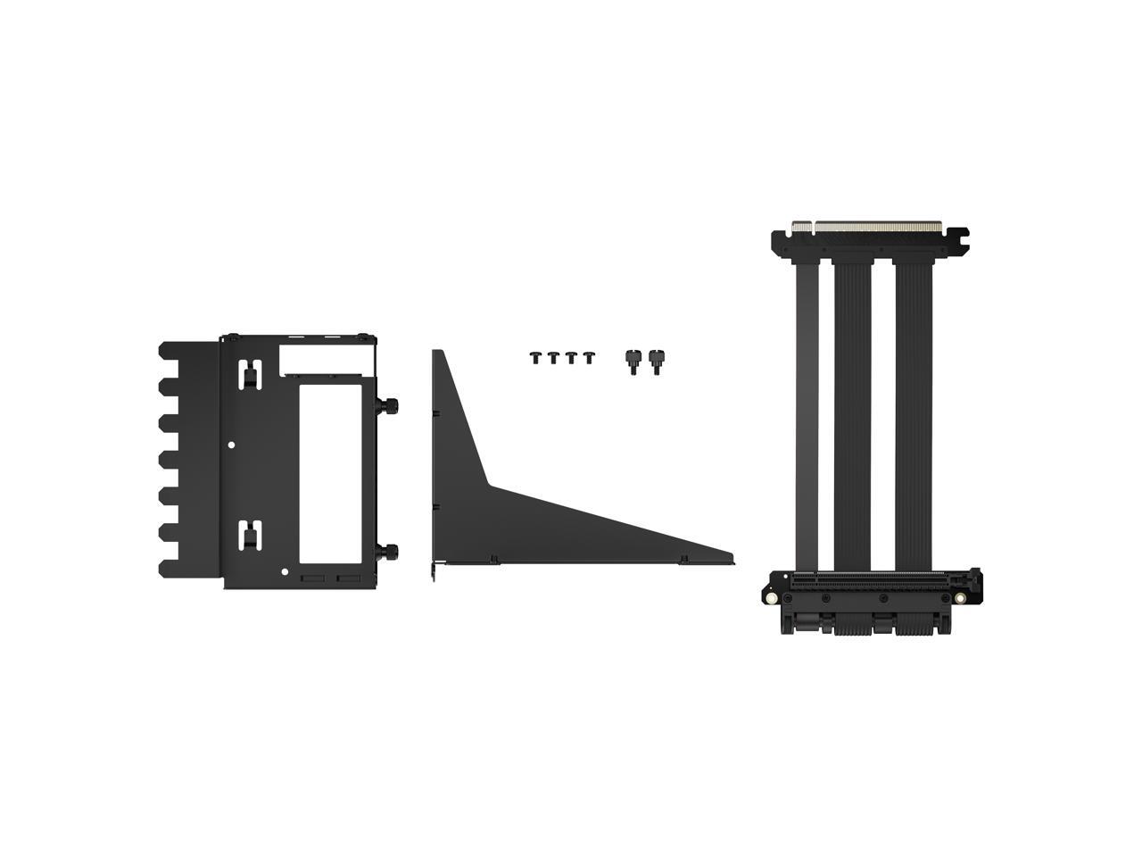 Fractal Design Flex 2 PCIe 4.0 x16 Black Vertical GPU Riser with ...