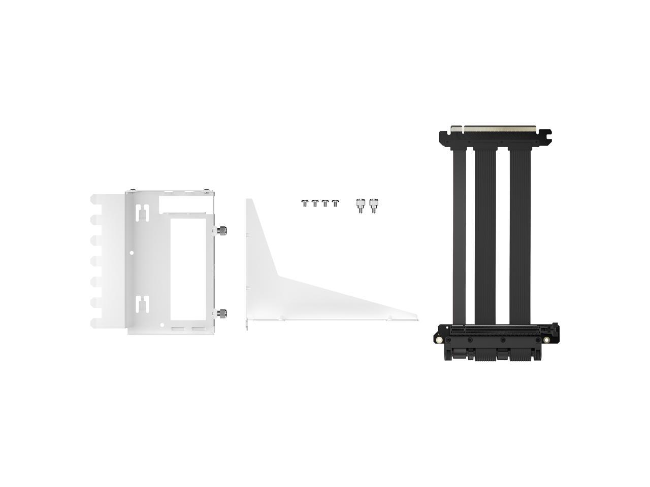 Fractal Design Flex 2 PCIe 4.0 x16 White Vertical GPU Riser with ...