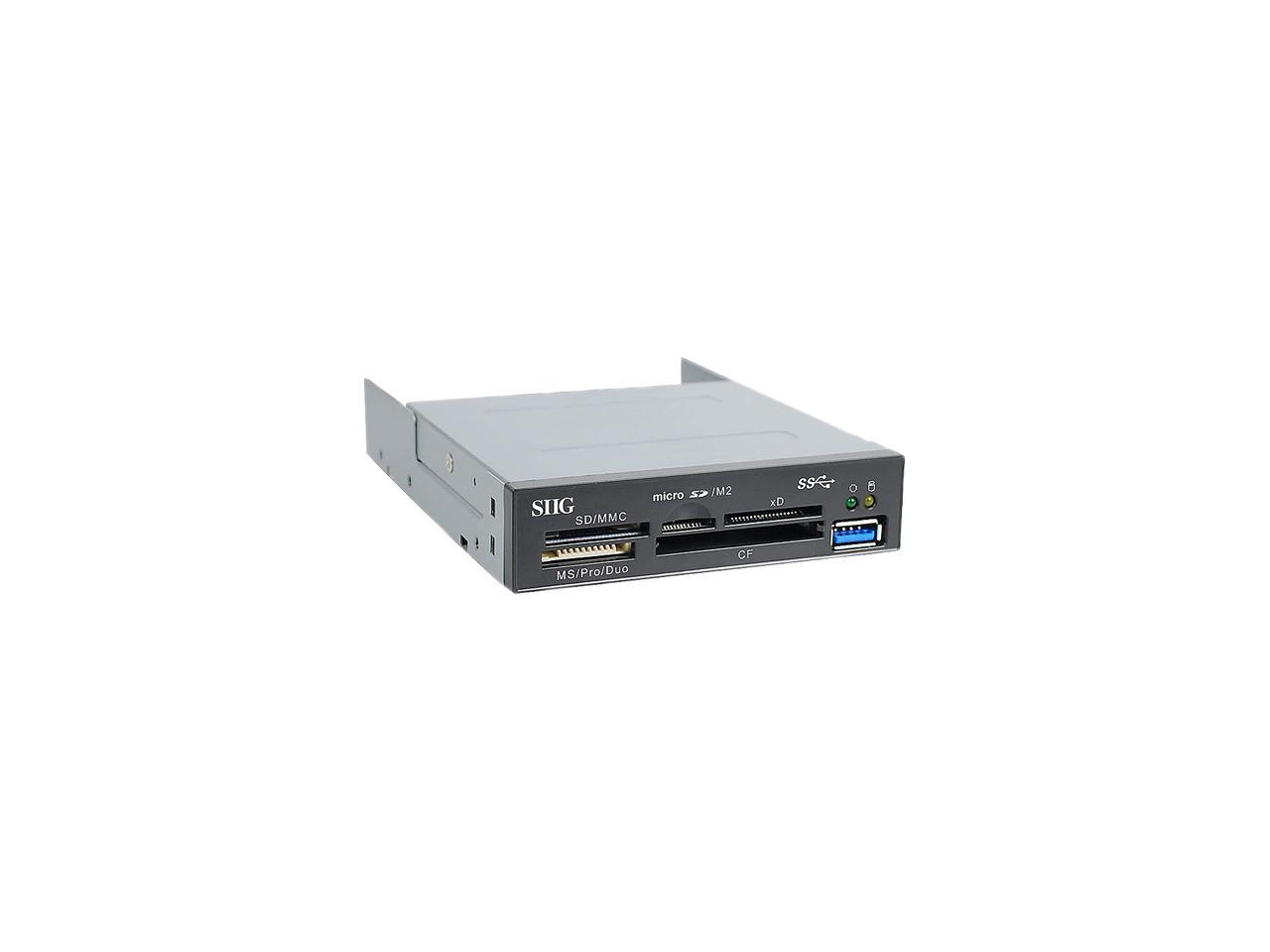 SIIG JU-MR0A11-S1 USB 3.0 Internal Bay Multi Card Reader Panel - Newegg.com