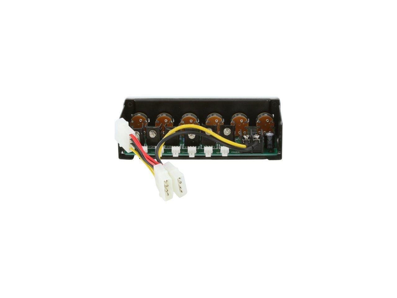 Lamptron 5.25" 6-channel fan controller, 45w/channel, 3-pin fan & molex ...