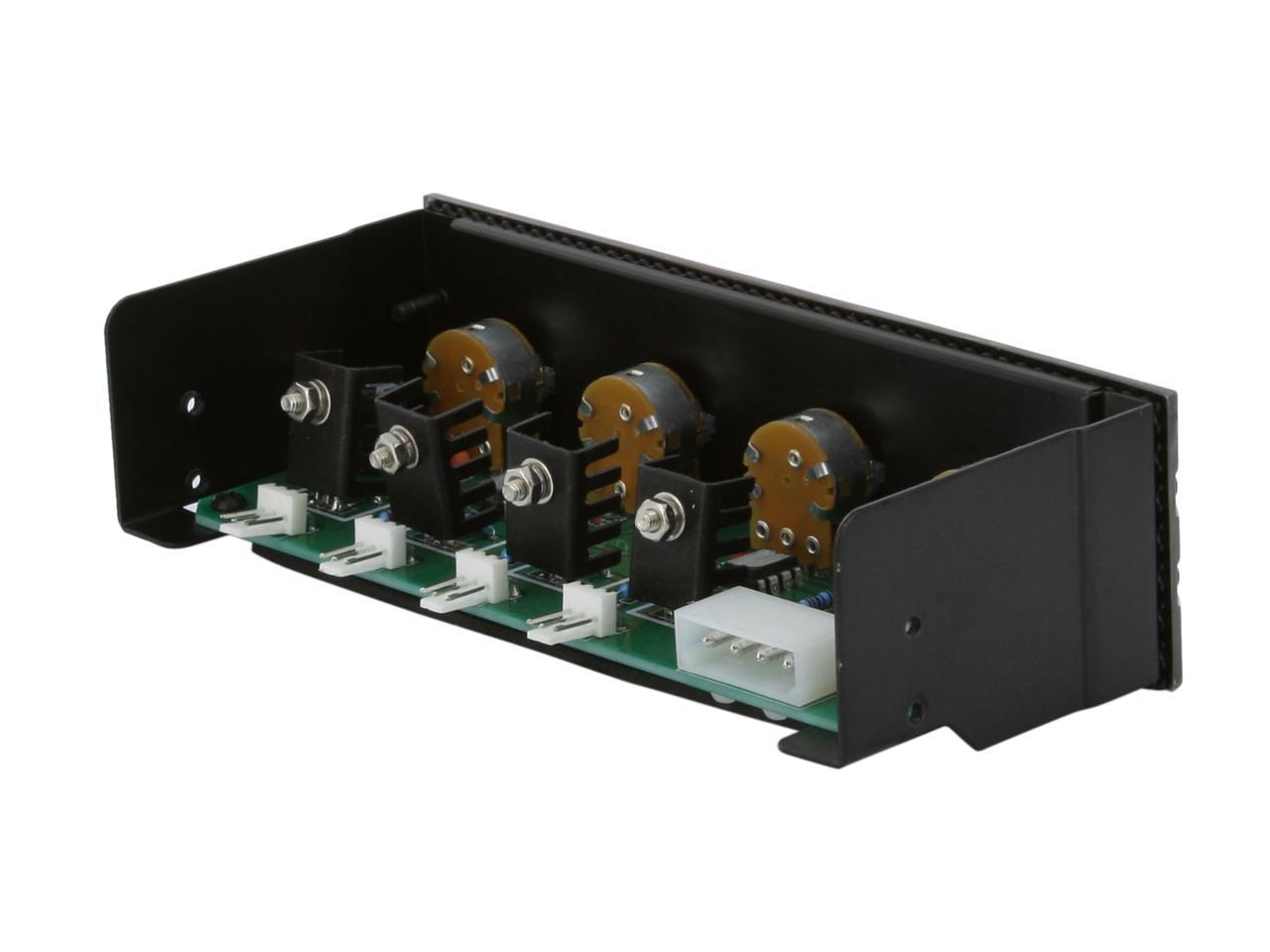 Lamptron 5.25" 4-channel fan controller, 30w/channel, 3-pin fan & molex ...