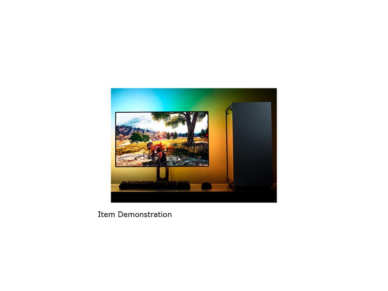 NZXT HUE 2 Ambient V2 - Desktop Monitor Back-Lighting Kit - 2 RGB LED ...