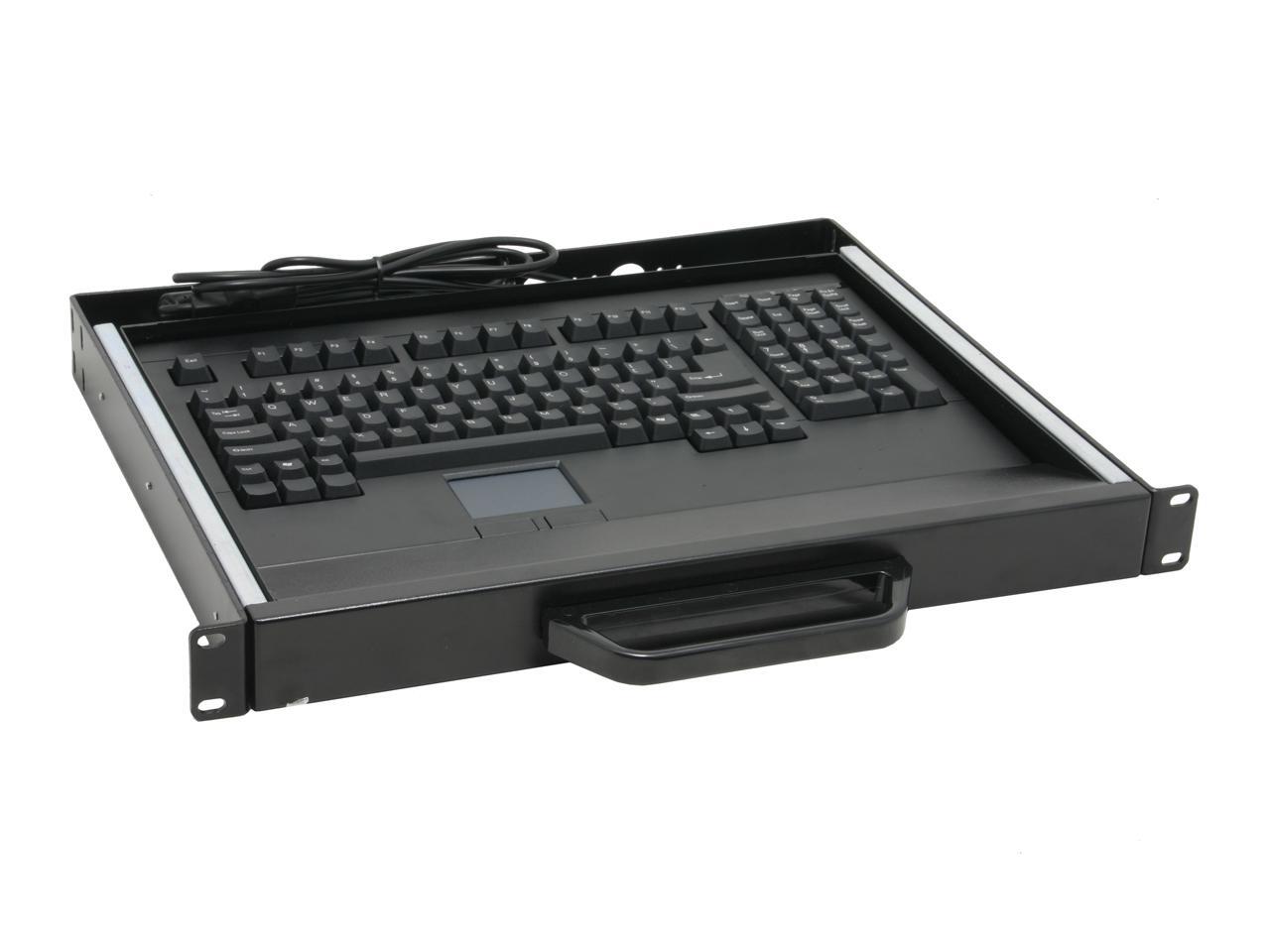 NORCO PIK-230B 1U Rackmount Keyboard Drawer with Touch Pad - Newegg.com