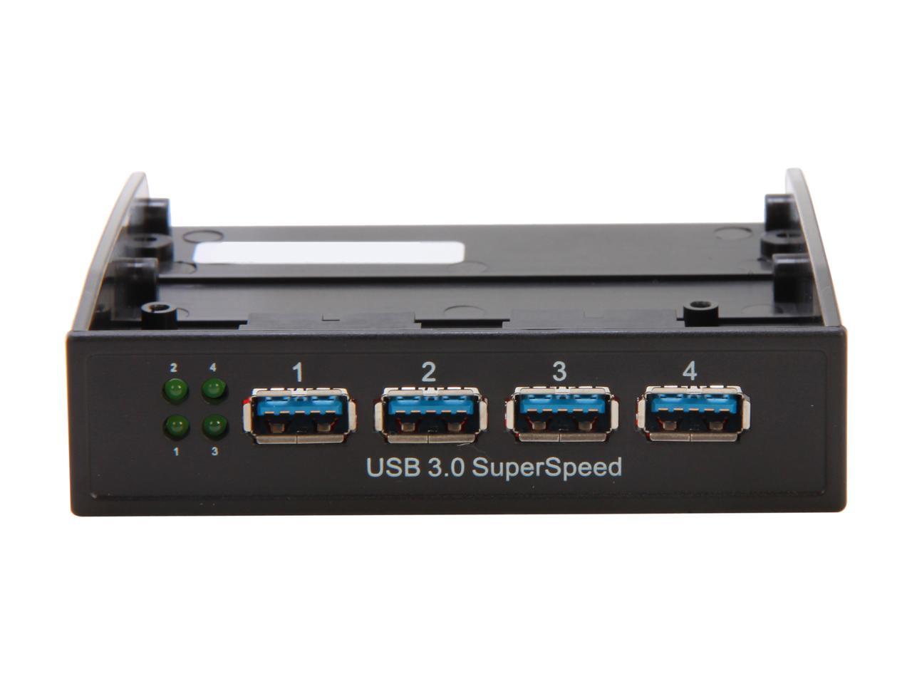 4-Port SuperSpeed USB 3.0 Front Panel Module with Slot Bracket Option ...