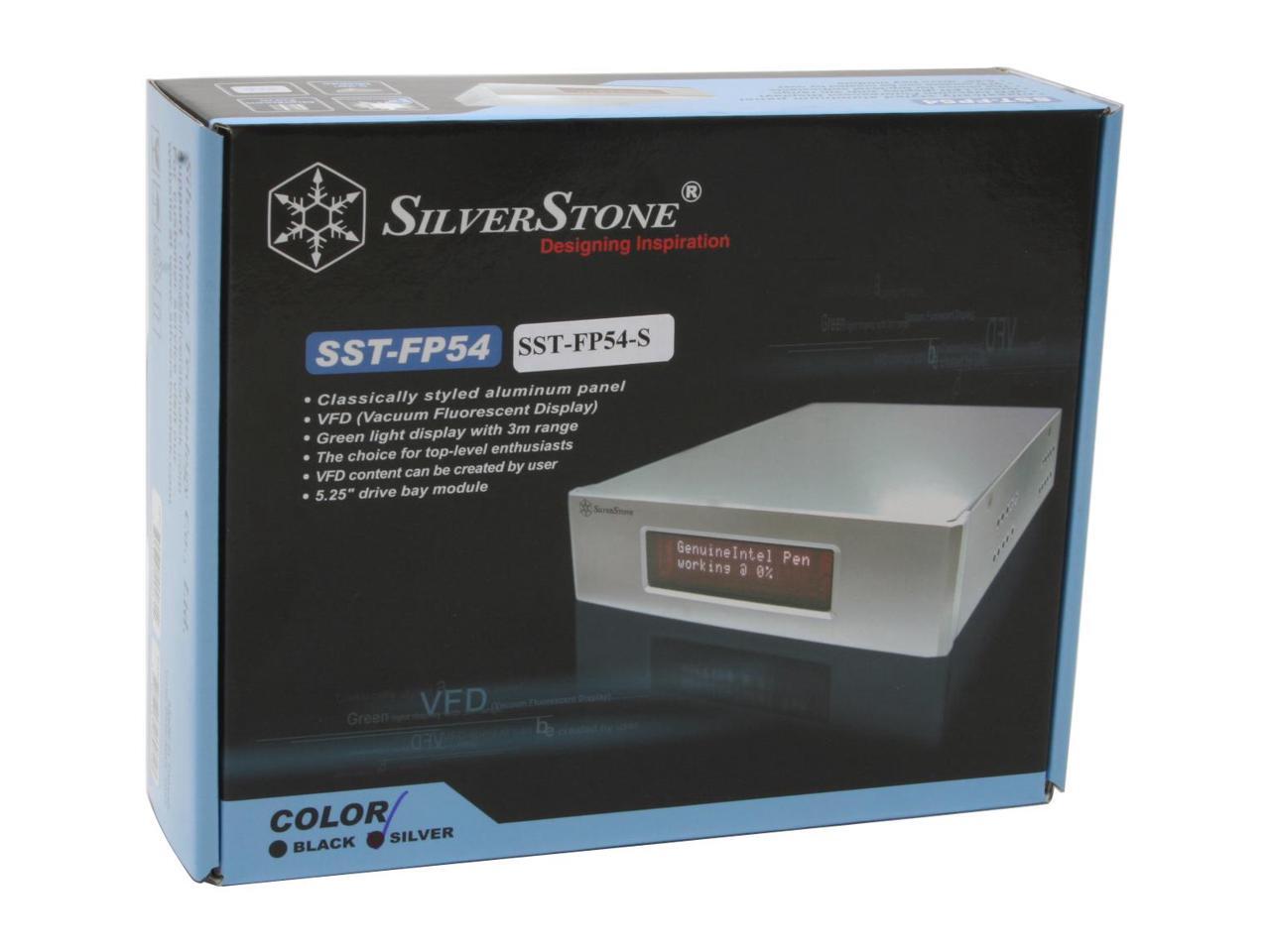 Silverstone SST-FP54-S Silver Case Front Panel With VFD Display ...