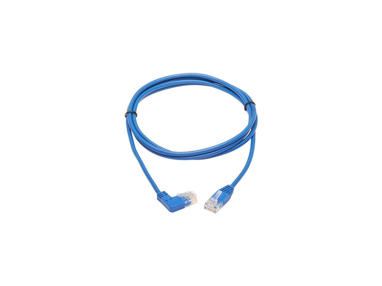 TRIPP LITE N204-S05-BL-RA 5 ft. Right-Angle Cat6 Gigabit Molded Slim ...