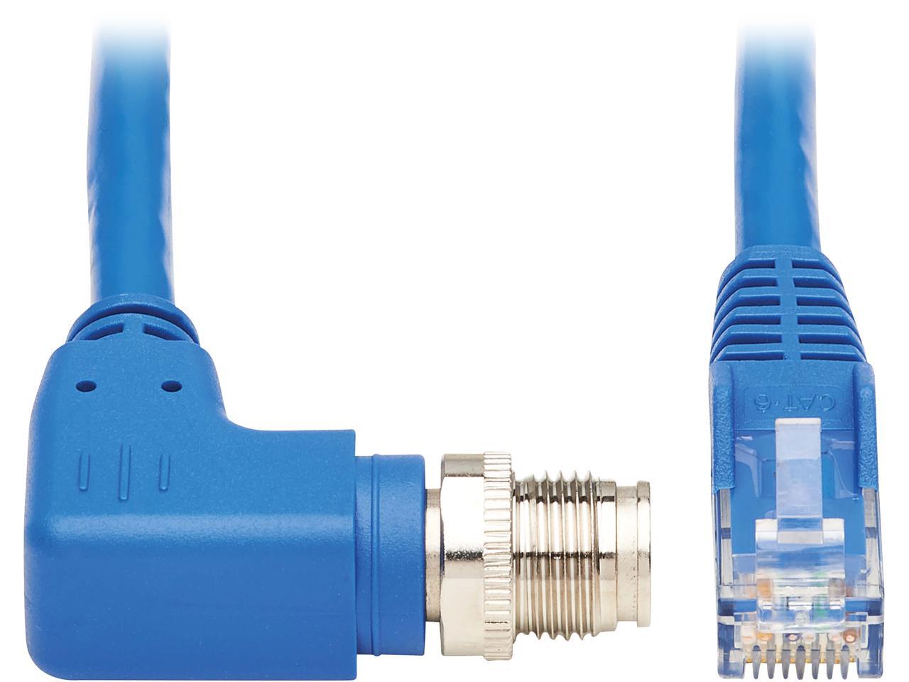 TRIPP LITE Ethernet Cable M12 XCode Cat6 1G UTP Right-Angle M12 RJ45 M ...