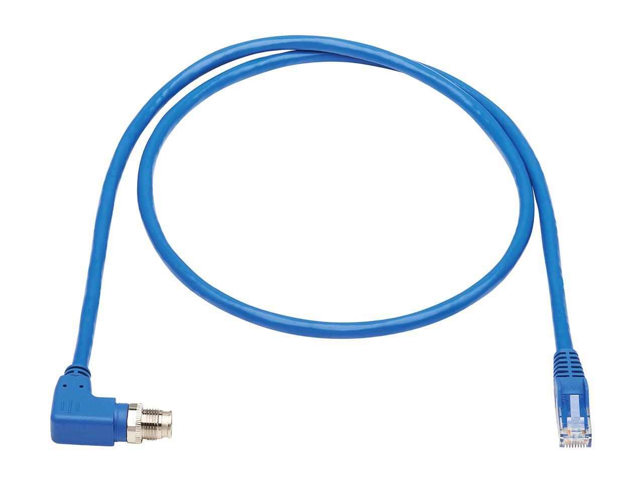 TRIPP LITE Ethernet Cable M12 XCode Cat6 1G UTP Right-Angle M12 RJ45 M ...