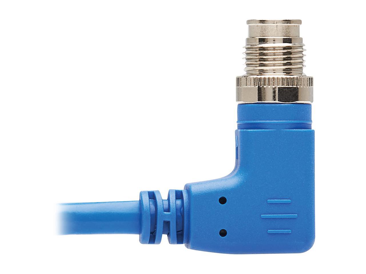 TRIPP LITE Ethernet Cable M12 XCode Cat6 1G UTP Right-Angle M12 RJ45 M ...