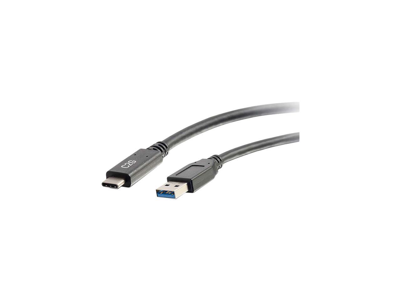 C2G 28831 USB 3.0 USB-C to USB-A Cable M/M, Black (USB IF Certified) (3 ...