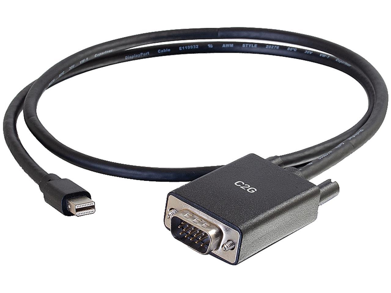 C2G Model 54678 10 ft. Mini DisplayPort Male to VGA Male Active Adapter ...