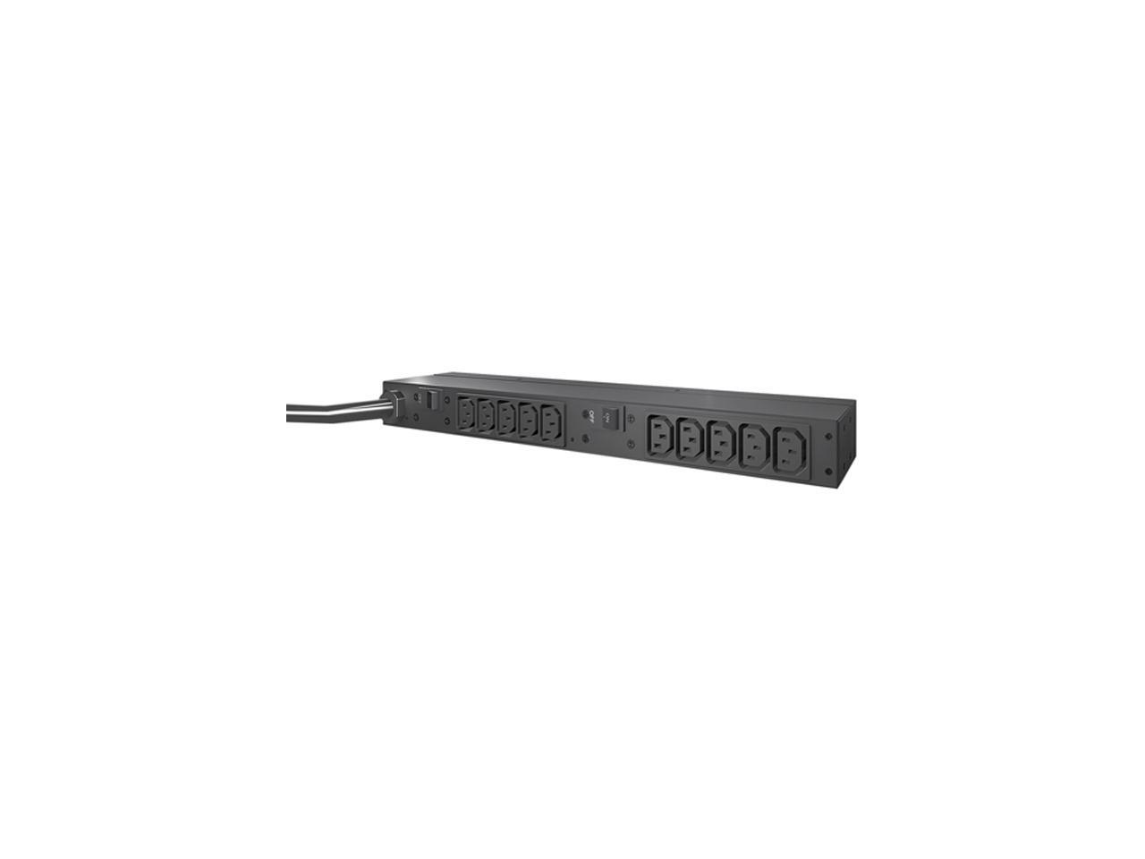 APC Rack Mount PDU, Basic 200V-240V/30A, (10) Outlets, 1U Horizontal ...