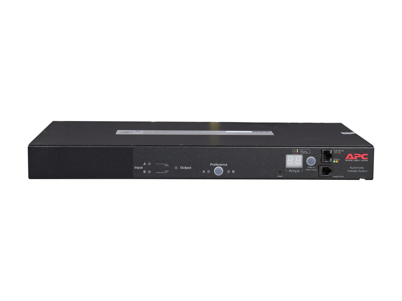 APC Rack Mount PDU, Switched 120V/20A, (10) Outlets, 1U Rackmount ...