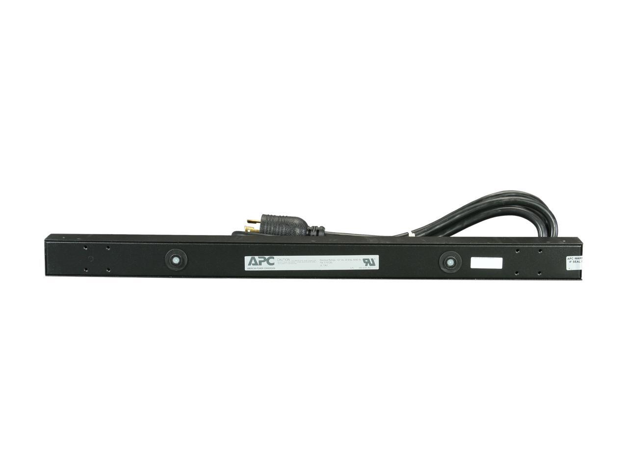 APC Rack Mount PDU, Basic 100V-120V/20A, (14) Outlets, 0U Vertical ...