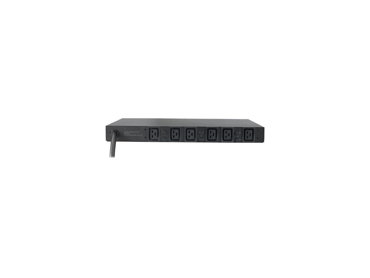 APC Rack Mount PDU, Basic 208V/50A Three-Phase PDU, (6) Outlets, 1U ...