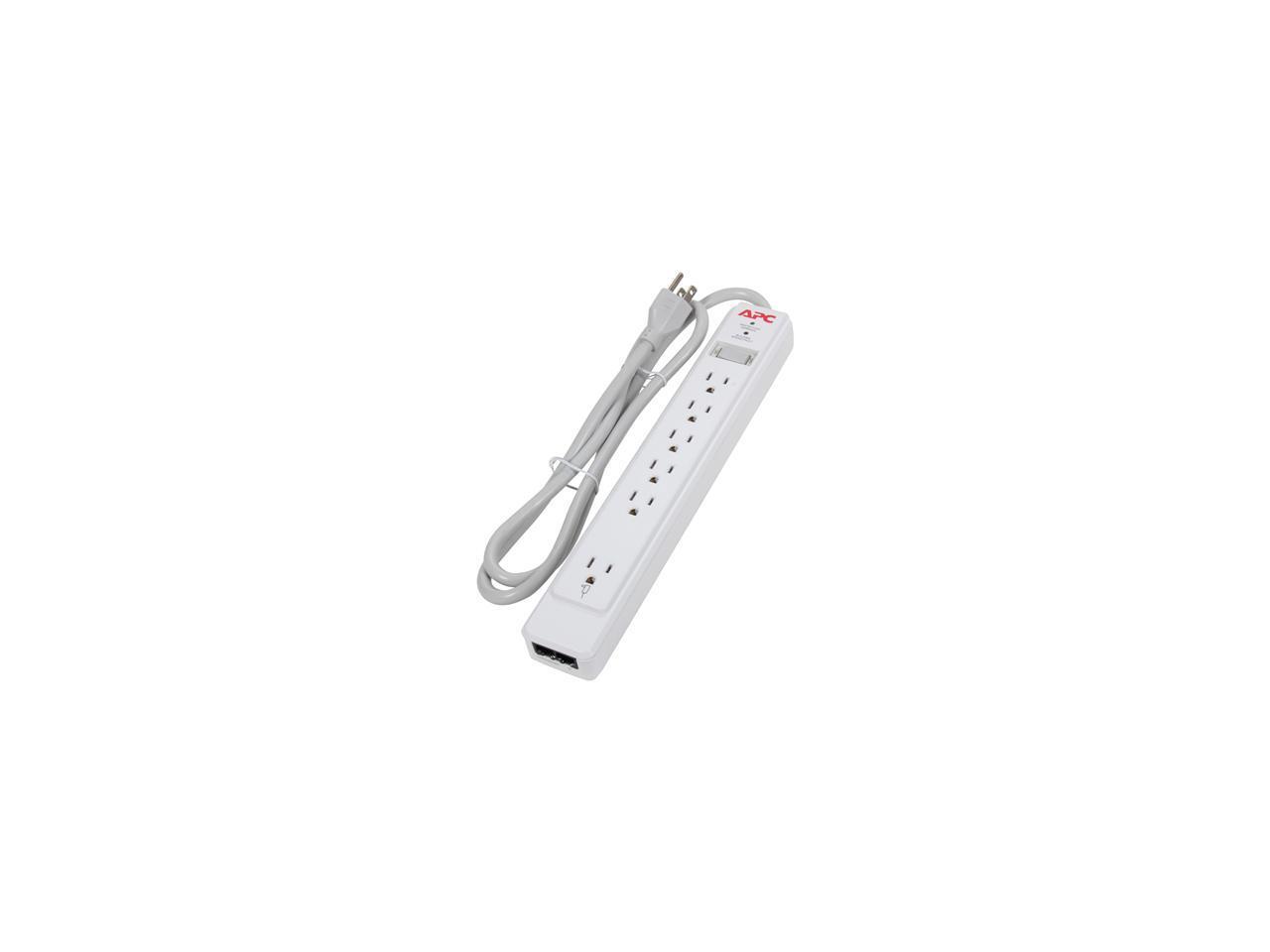 APC P6N 4 Feet 6 Outlets 1080 Joules Surge Suppressor with Ethernet and ...