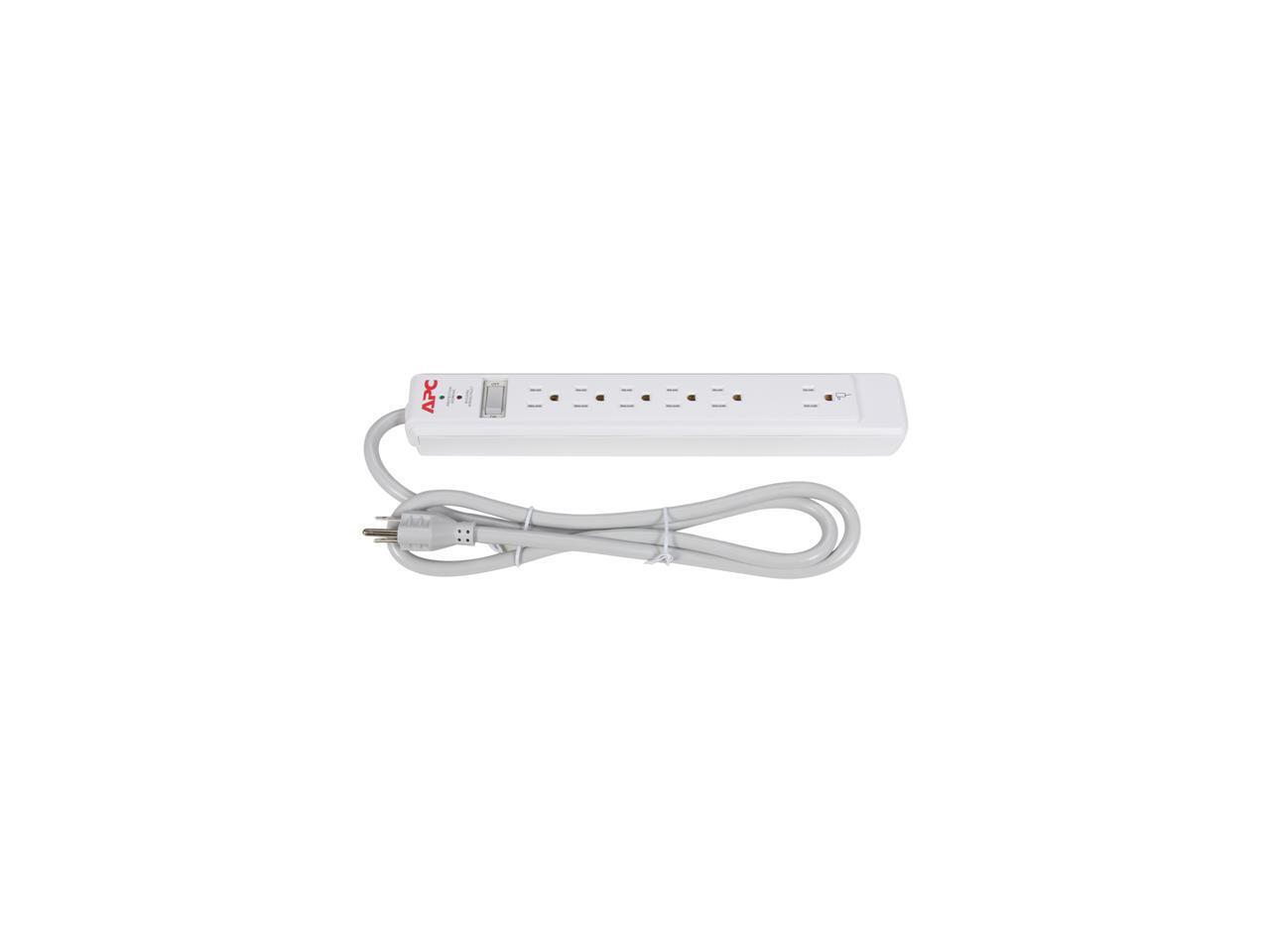 APC P6N 4 Feet 6 Outlets 1080 Joules Surge Suppressor with Ethernet and ...