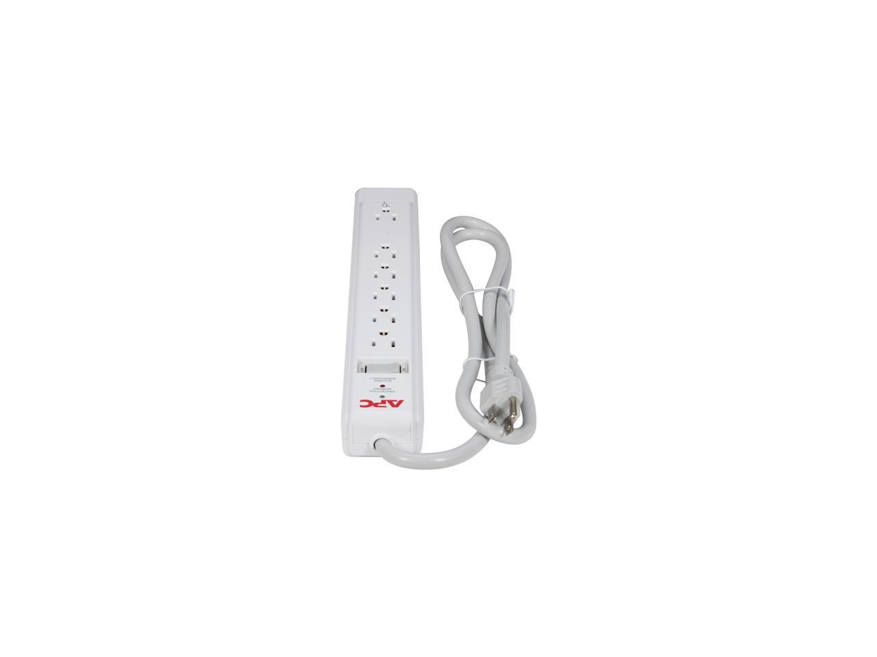 APC P6N 4 Feet 6 Outlets 1080 Joules Surge Suppressor with Ethernet and ...