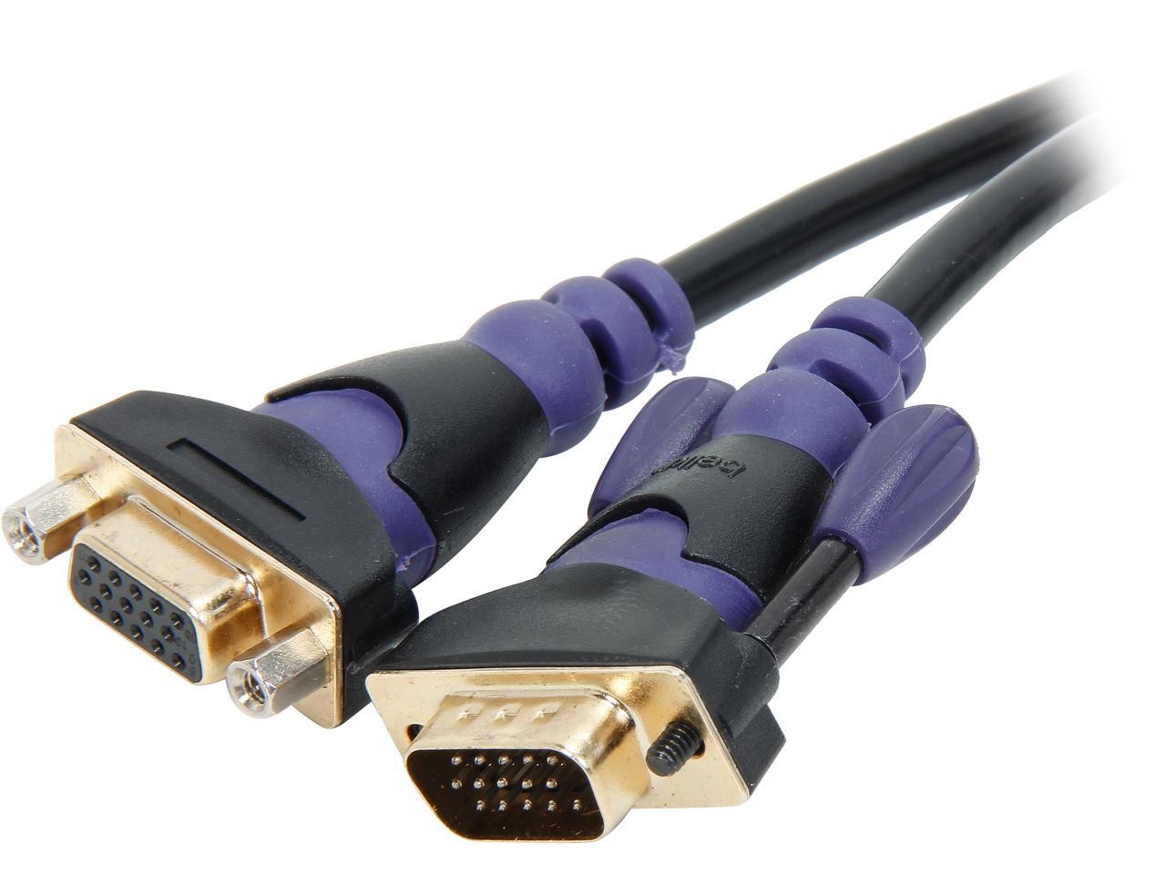 Belkin F2N025-10-GLD 10 ft. Gold Series VGA/SVGA Monitor Extension ...