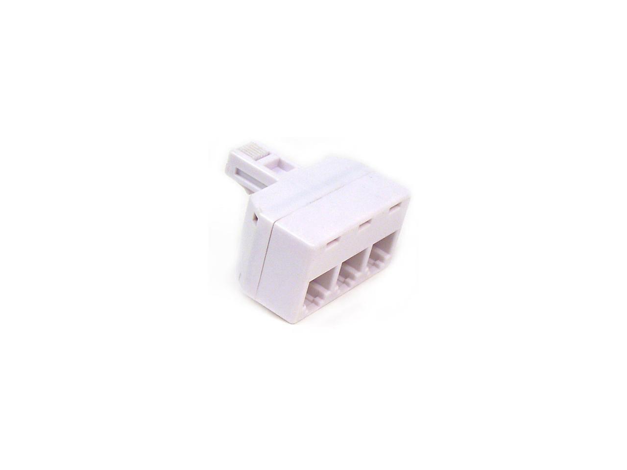 BELKIN F8V107-3 Triplex Adapter - Ivory 3 Outlet Line Separater ...