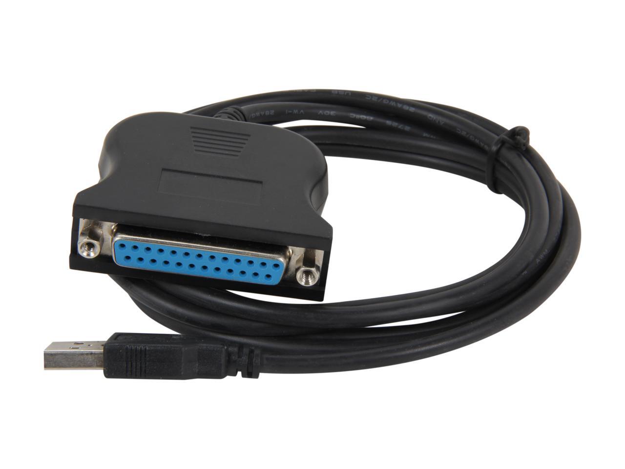 Rosewill RCW-615 6ft. USB to DB25 Female Parallel Converter Adapter ...