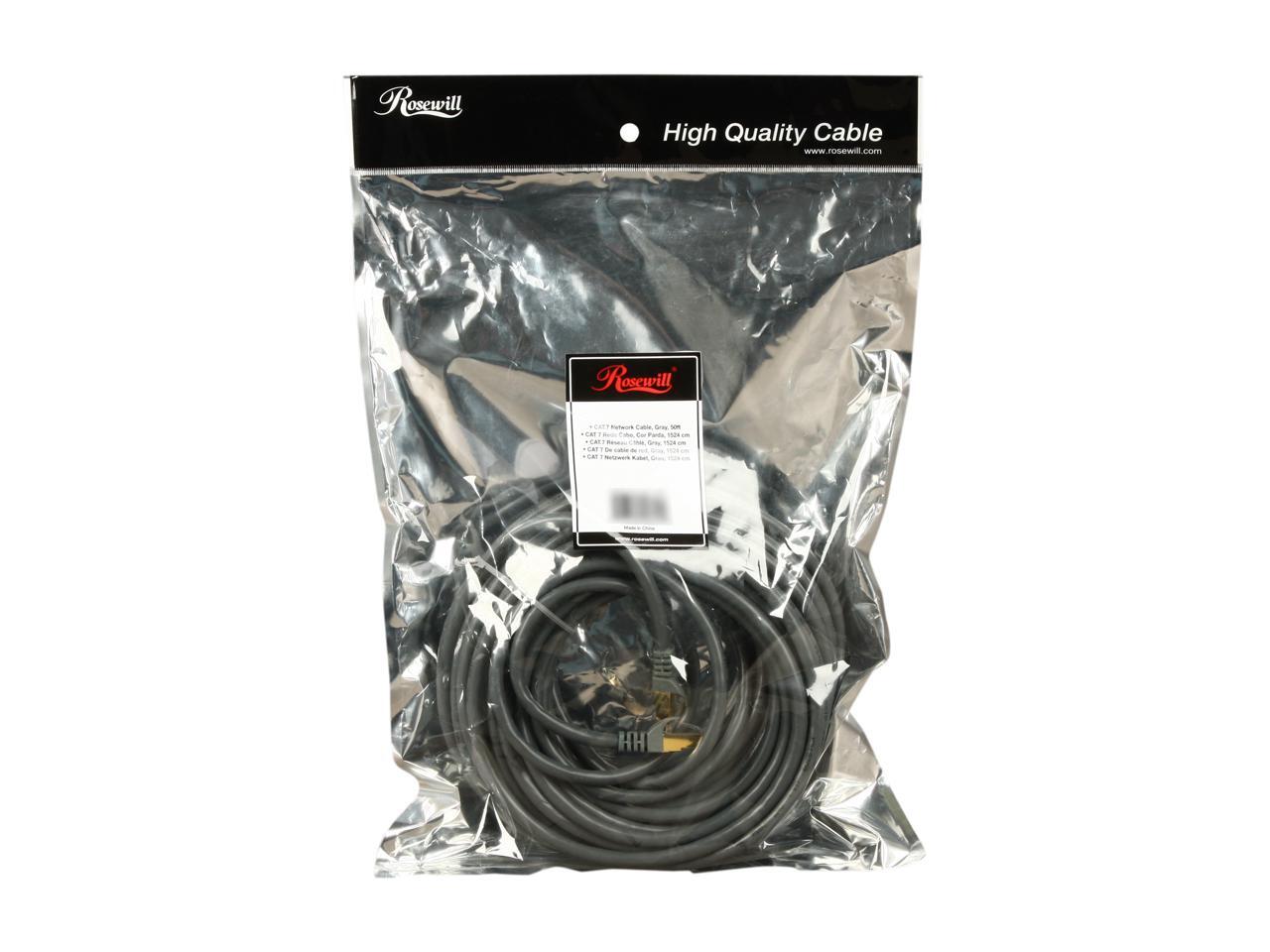 Open Box: Rosewill RCW-50-CAT7-GE 50 ft. Twisted Pair (S/STP ...