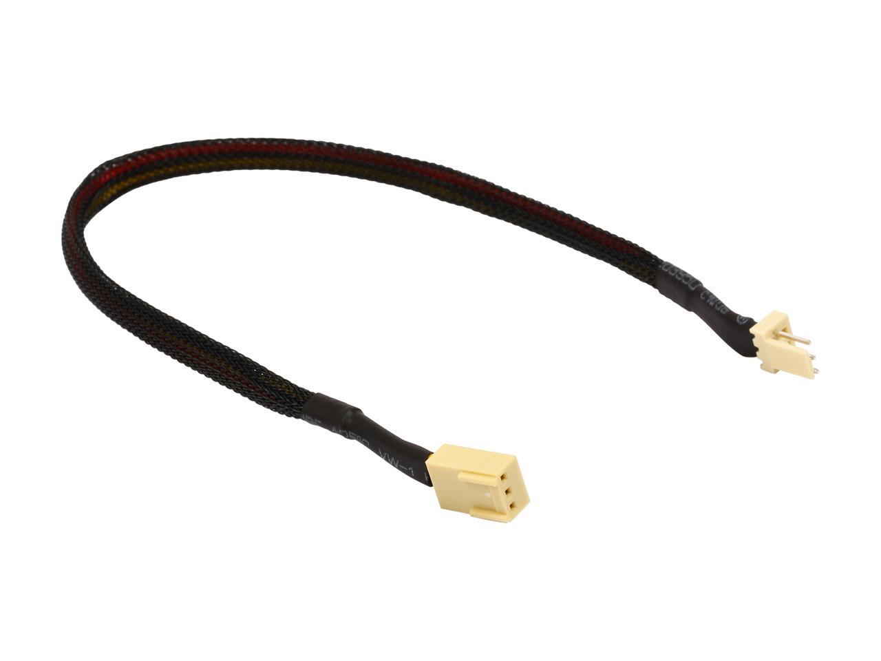 Rosewill TX3EX-12 1 ft. Sleeved 12 inch 3-pin TX3 Fan Power Extension ...