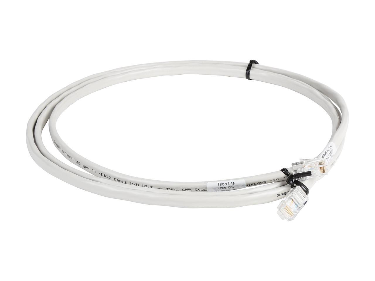 TRIPP LITE N266-007 7 ft. T1 Shielded RJ48C Cross-over Cable(RJ45 M/M ...