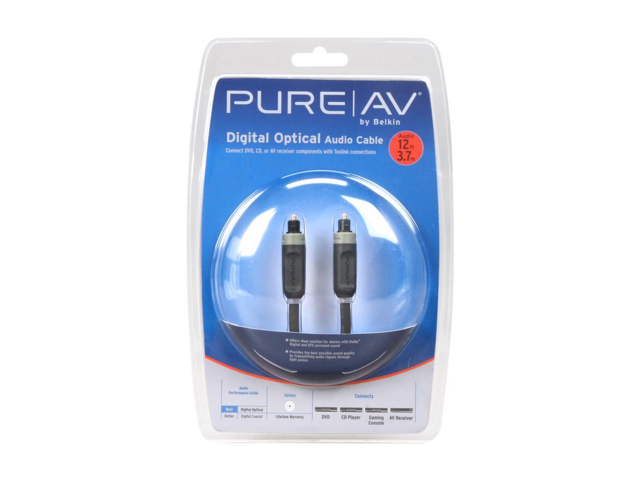 Open Box: BELKIN PURE AV Model AV20000-12 12 feet Digital Optical Audio ...