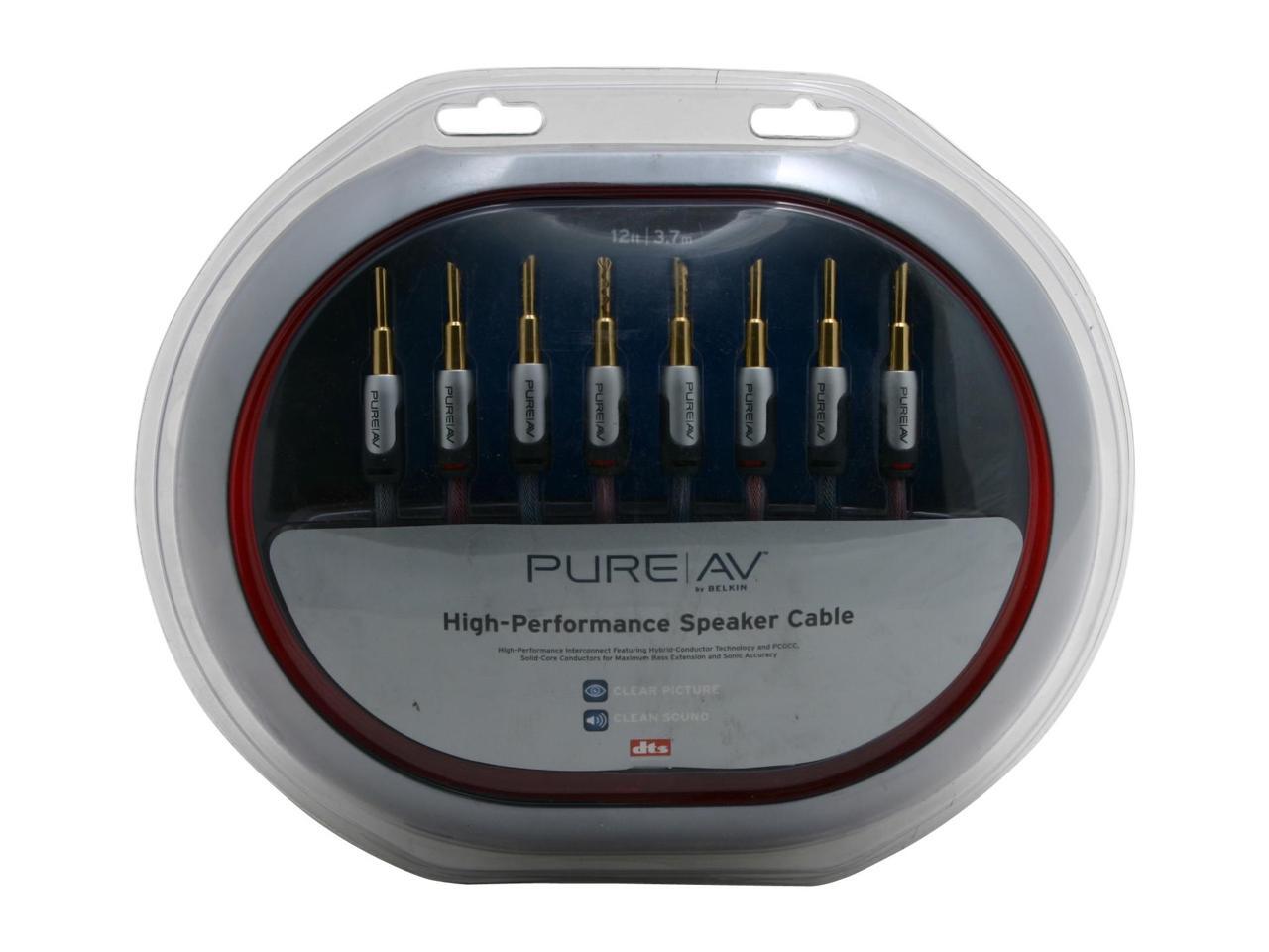 BELKIN PURE AV Model AV53001-12 12 ft. High-Performance Speaker Cable w ...