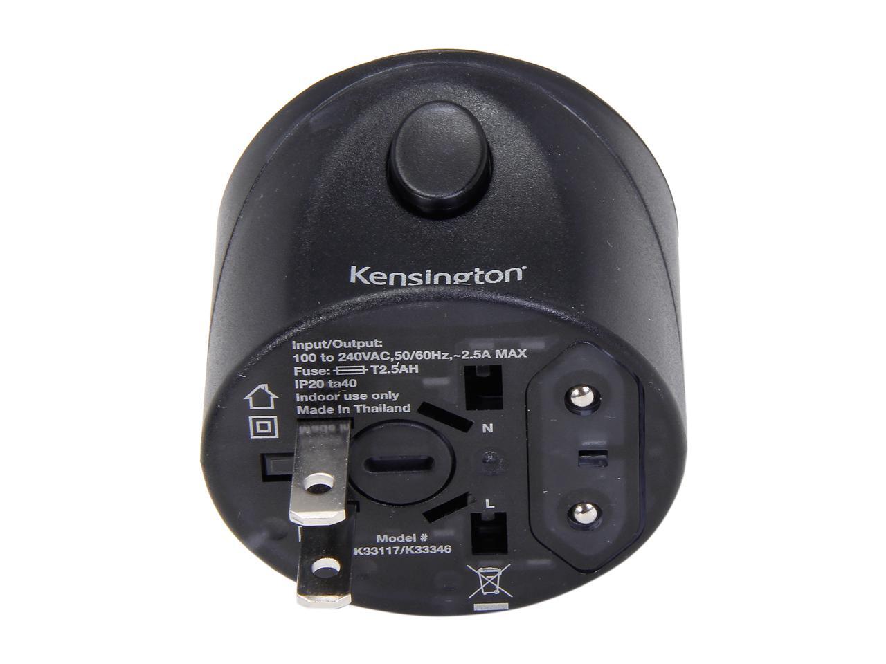 Kensington K33117 Black International Travel Plug Adapter - Newegg.com